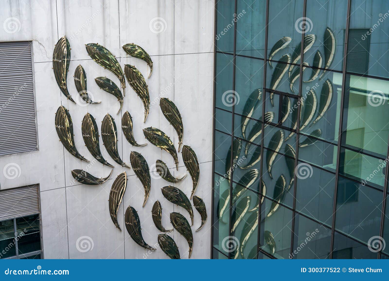 Fish Sculptures Hanging From Ceiling In Interior Of Modern Airport ...
