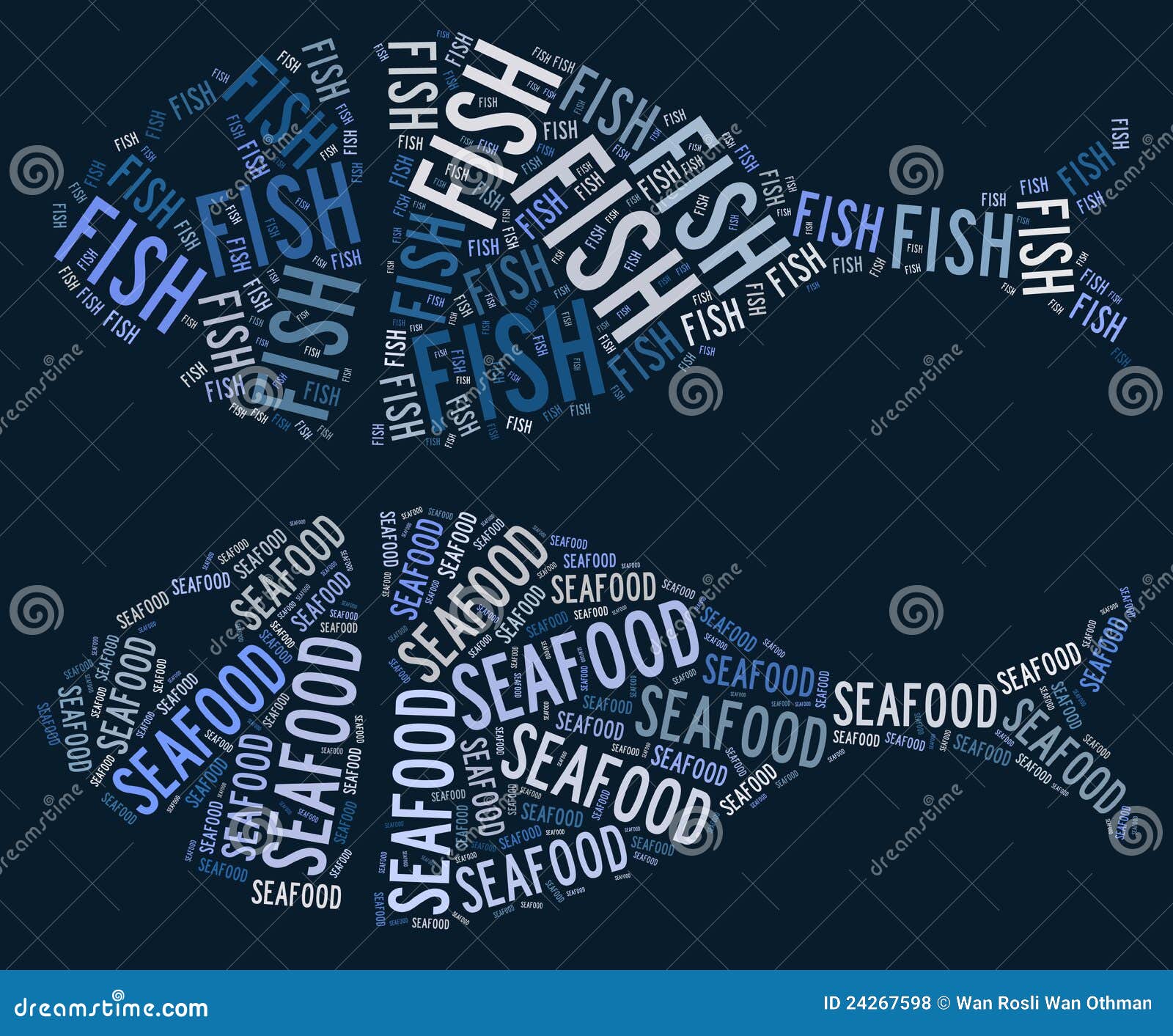 Fish and seafood concept stock illustration. Illustration of species ...