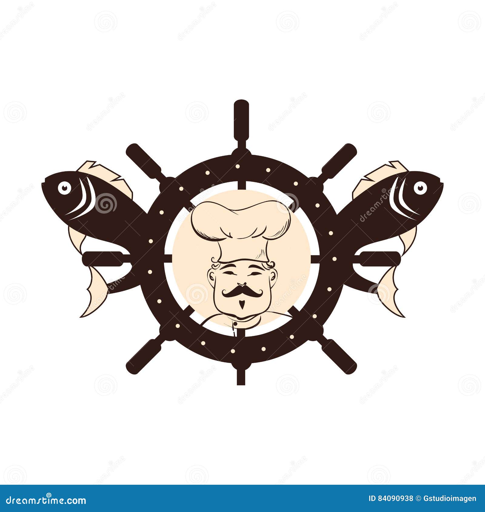 Fish seafood menu icon stock illustration. Illustration of element ...
