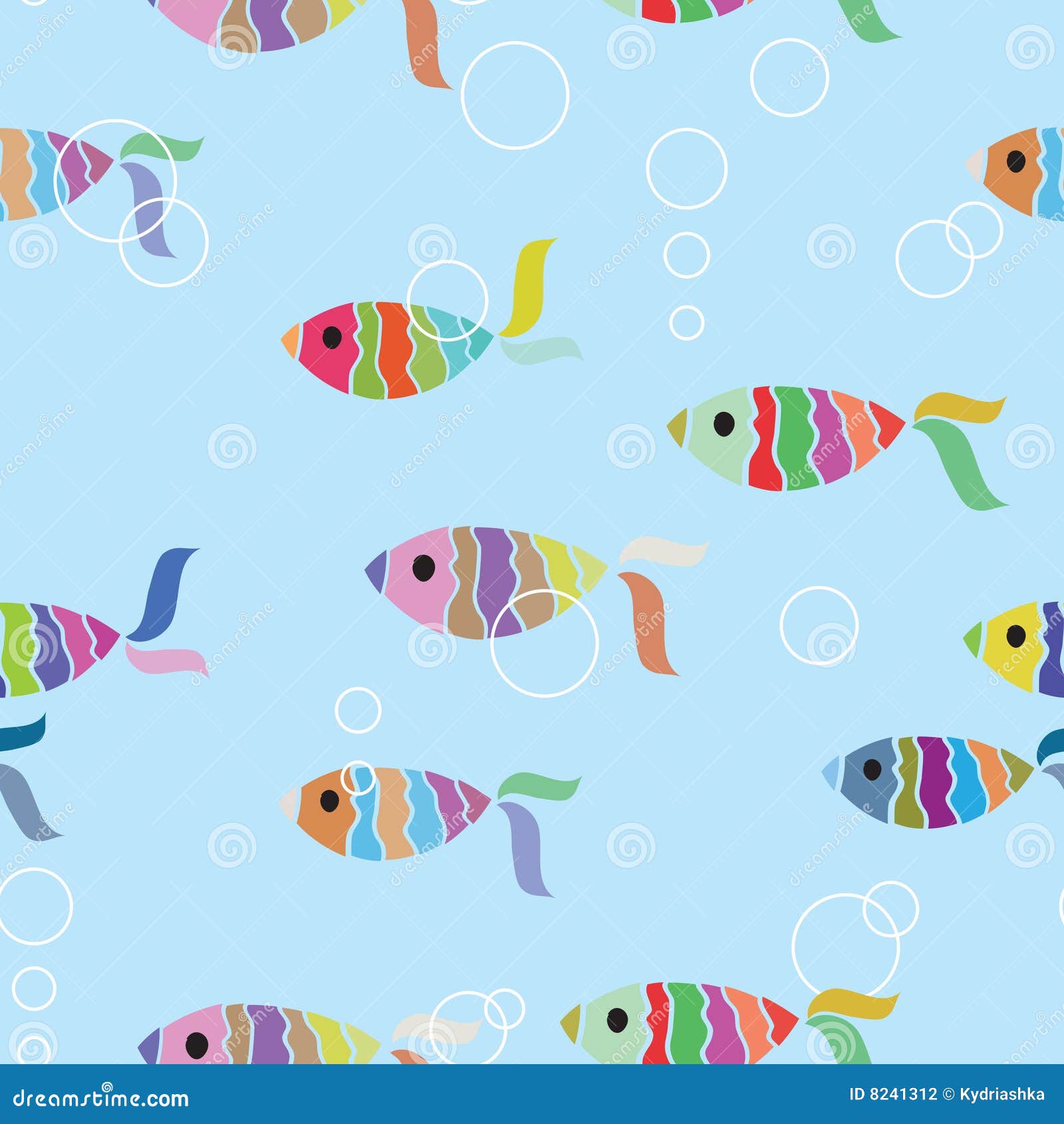 Fish seamless background stock vector. Illustration of repetition - 8241312