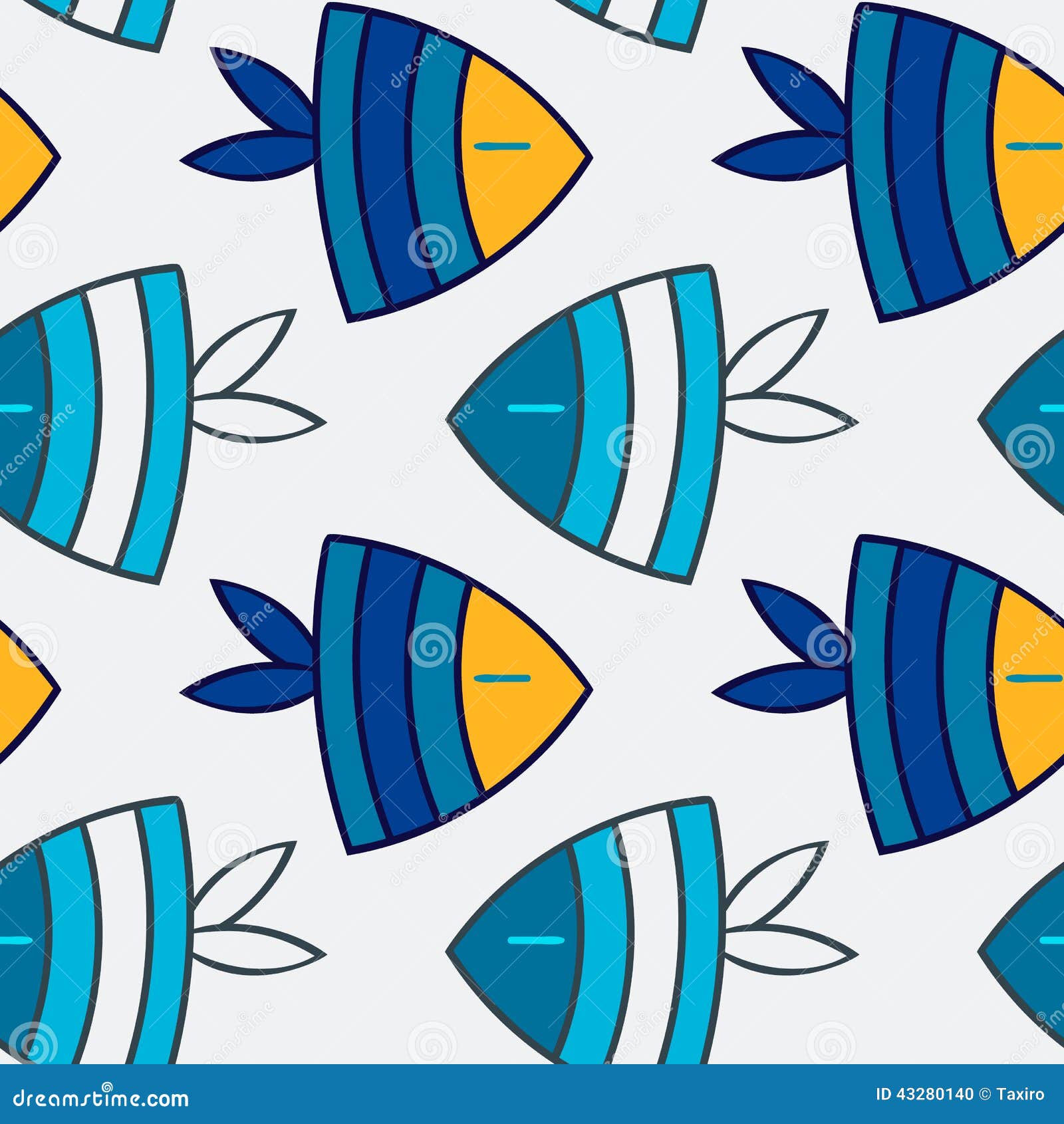 Fish seamless pattern stock vector. Illustration of kids - 43280140