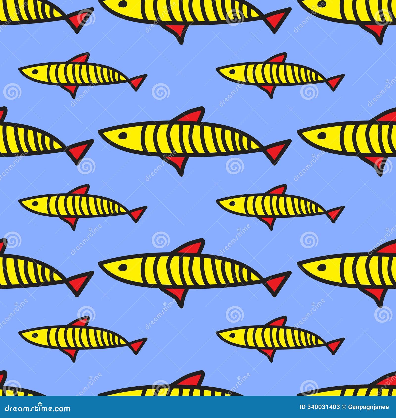 Fish Seamless Pattern, Fish Background, Fish Modern Print for Fabric ...