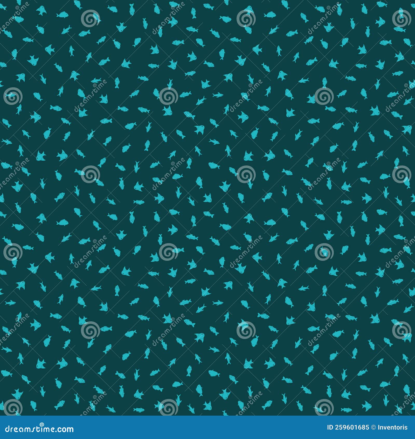 Fish Seamless Pattern Background. Vector Illustration Backdrop. Stock ...