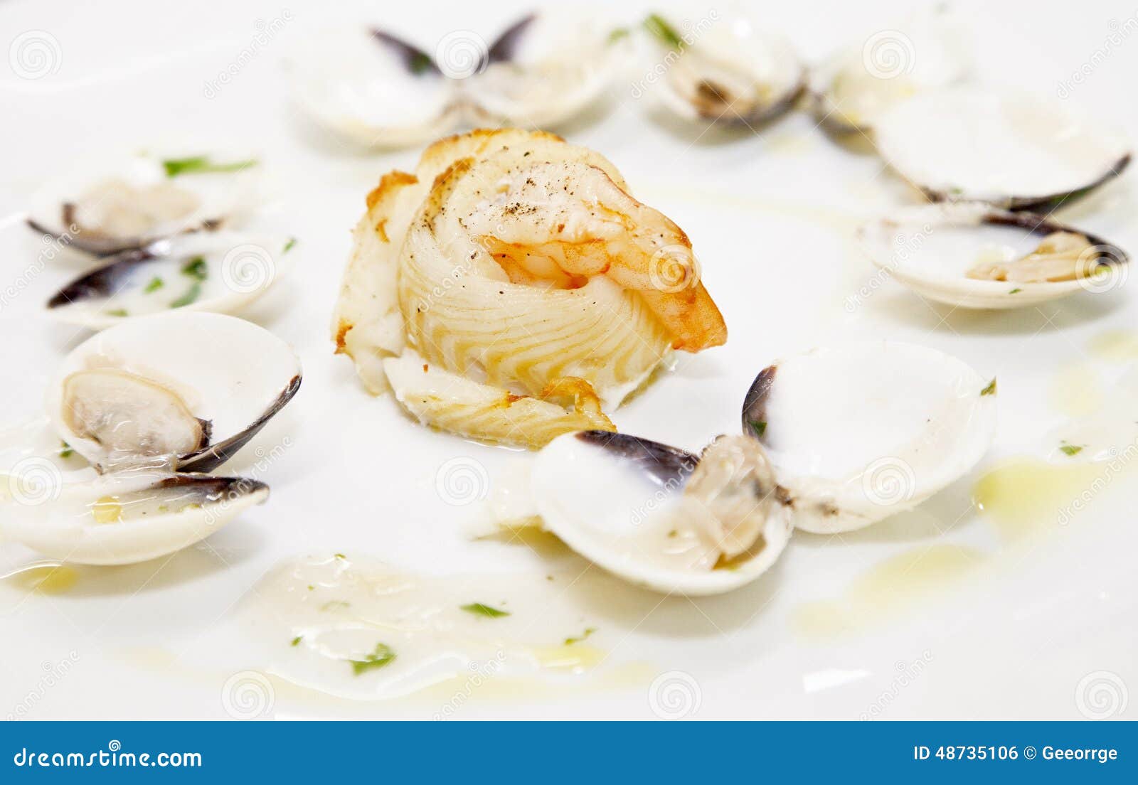 Fish served in restaurant stock photo. Image of appetite - 48735106