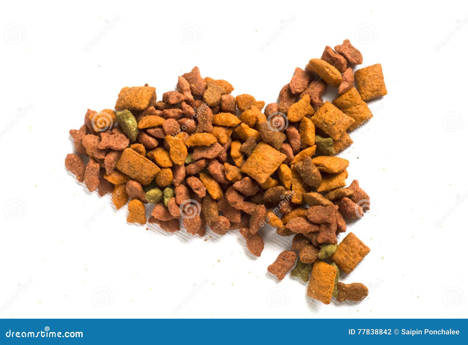 Fish shape of cat food stock photo. Image of tasty, crunchy - 77838842