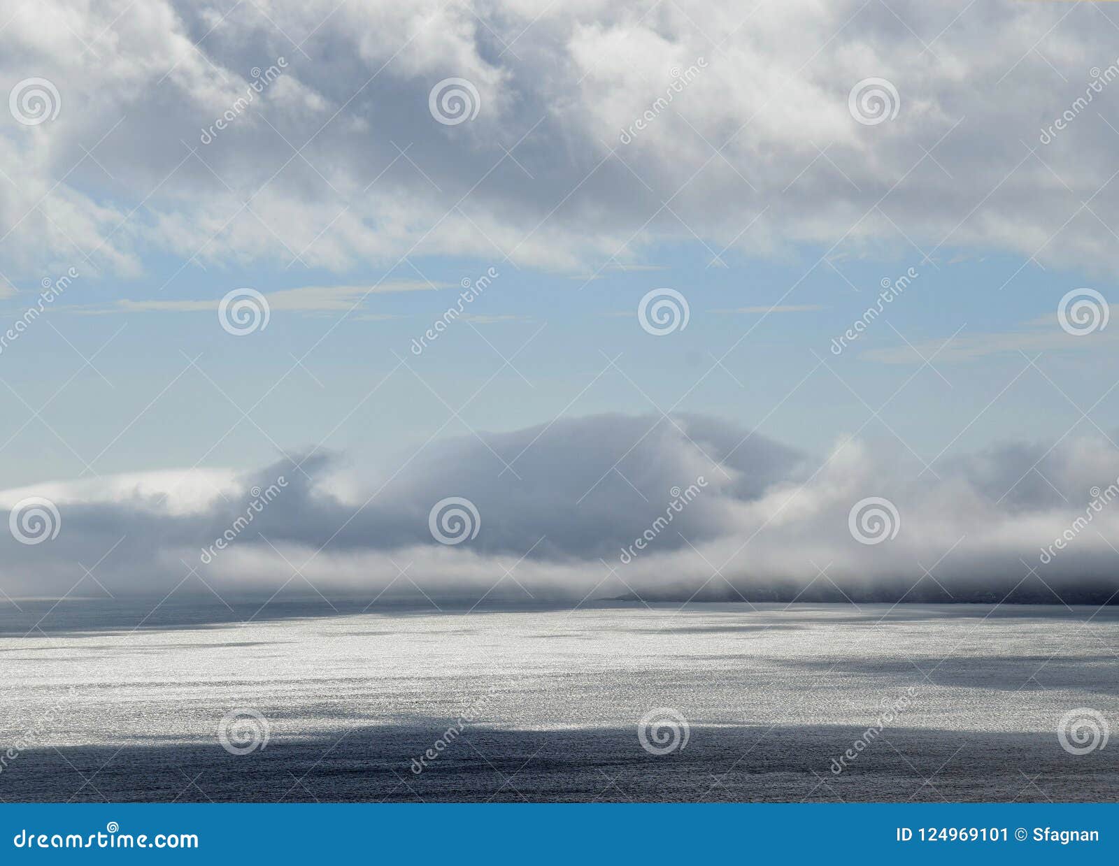 Fish Shape Cloud on the Horizon of the Ocean Stock Image - Image of ...