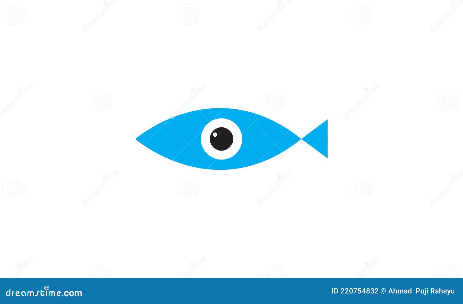 Fish Shape with Eyes Logo Vector Icon Illustration Design Stock Vector ...