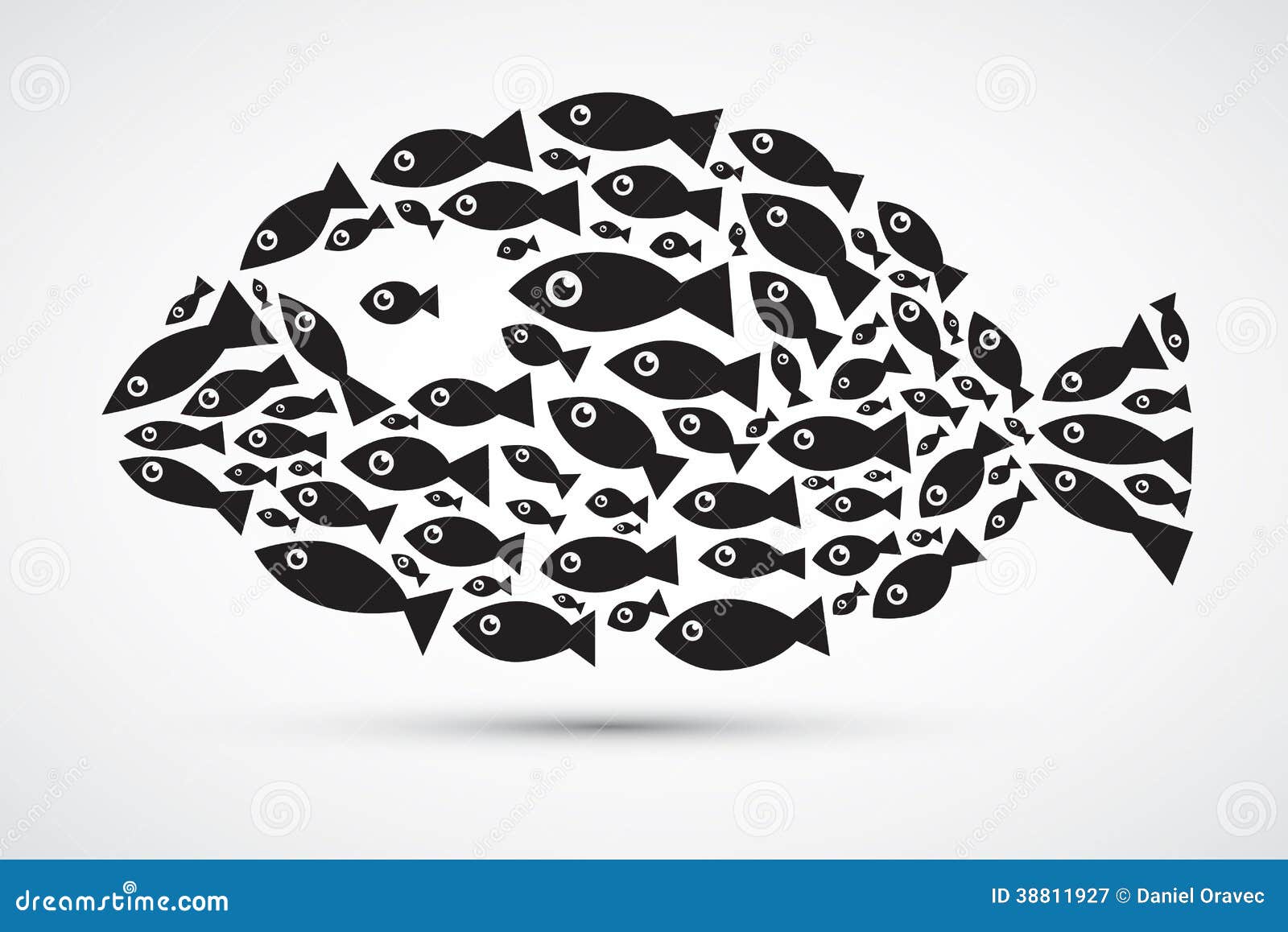 Fish Shaped Abstract Fish Illustration Stock Vector - Illustration of ...