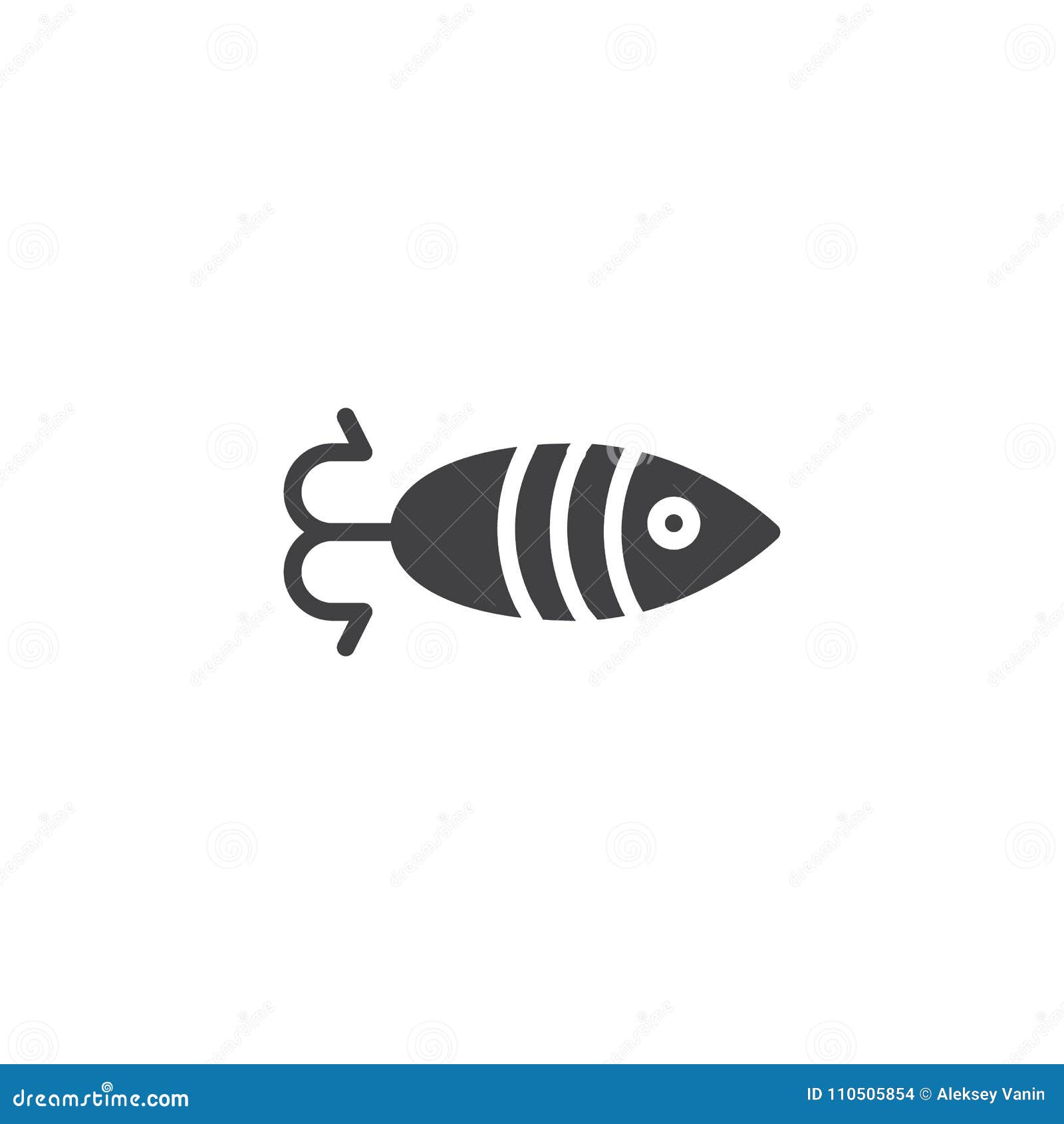 Fish Shaped Bait Vector Icon Stock Vector - Illustration of tackle ...
