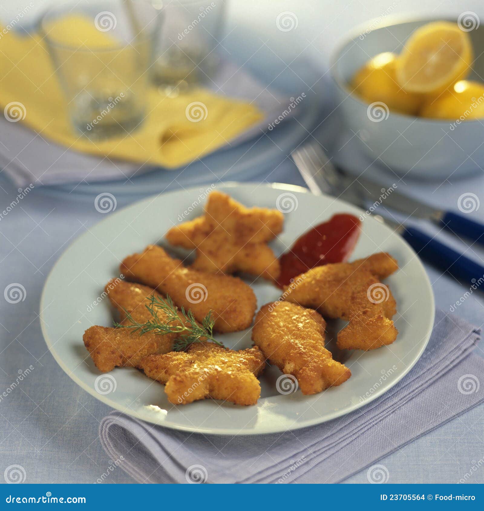 Fish-shaped fish fingers stock photo. Image of breaded - 23705564