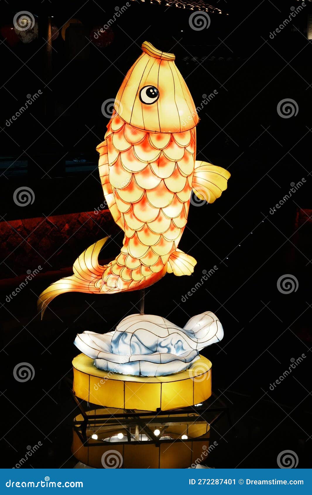 Fish-shaped Light with a Reflection on the Floor Stock Image - Image of ...