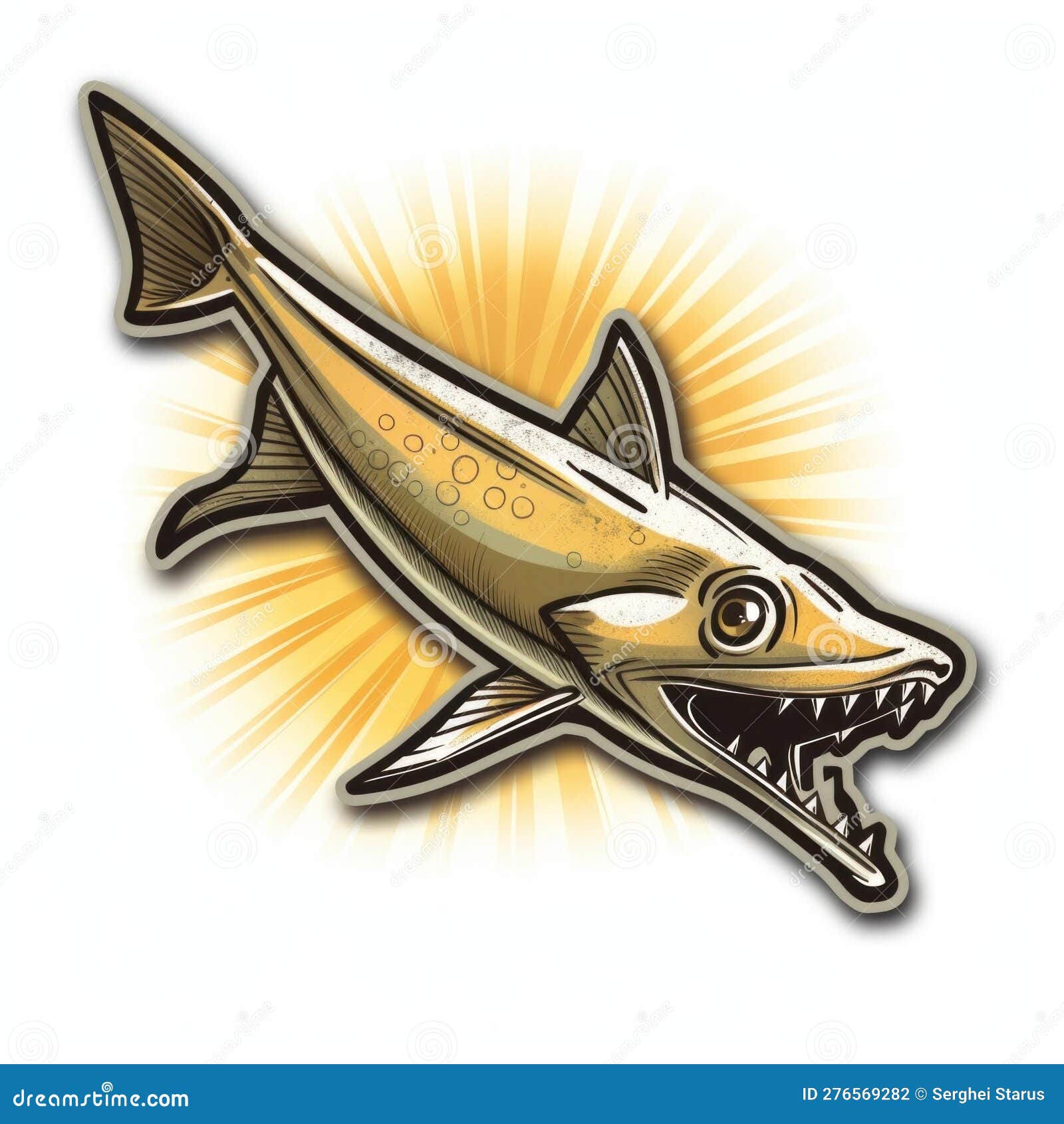 A Fish with Sharp Teeth and Sharp Teeth. AI Generative Image. Stock ...