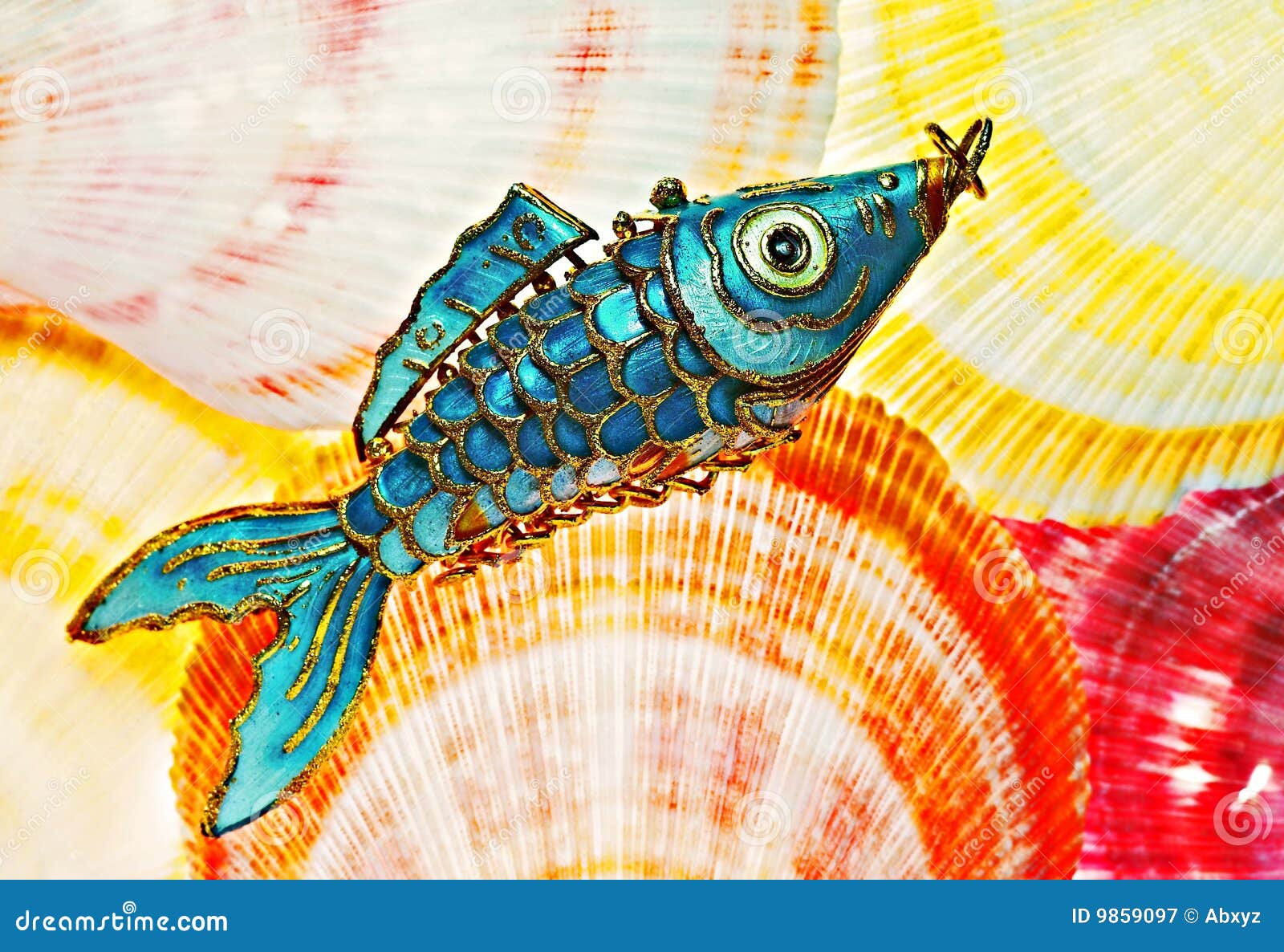 Fish and shells stock image. Image of color, saltwater - 9859097