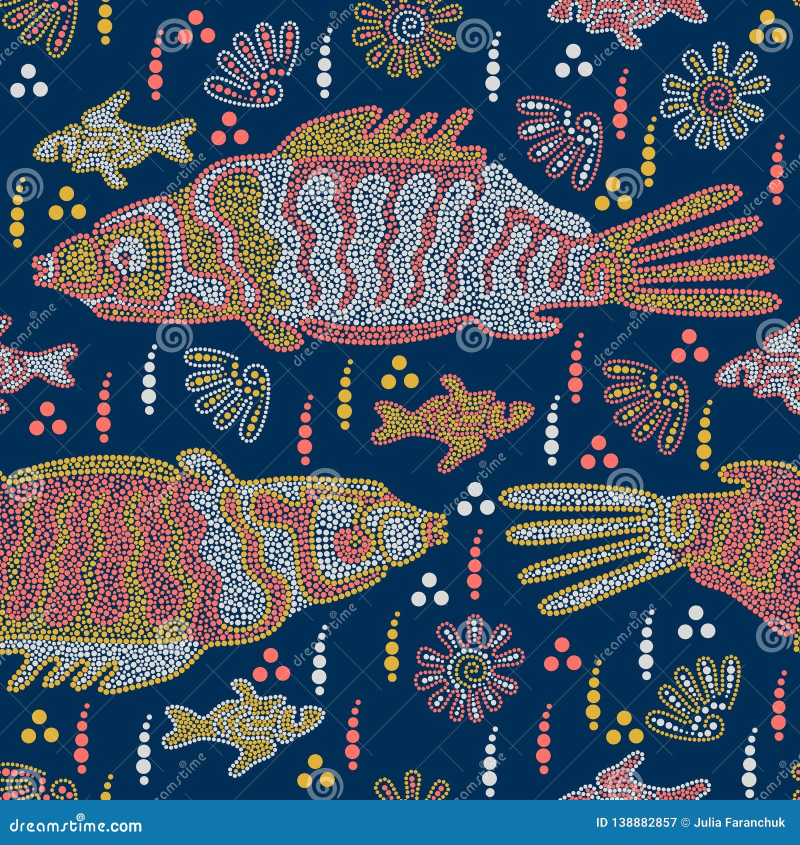 River, Aboriginal Art Vector Painting With River, Landscape ...