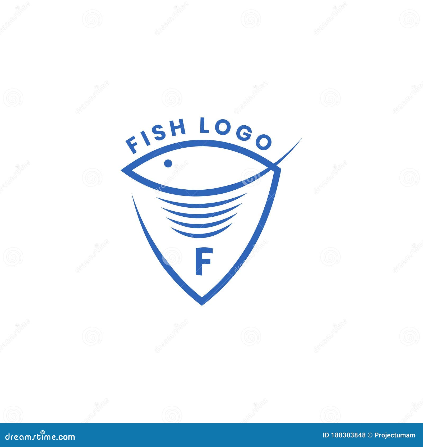 Fish Shield Logo stock illustration. Illustration of quality - 188303848