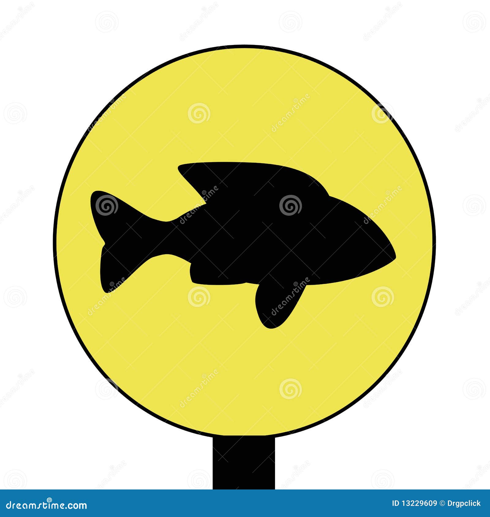 Fish sign stock illustration. Illustration of ikon, fish - 13229609