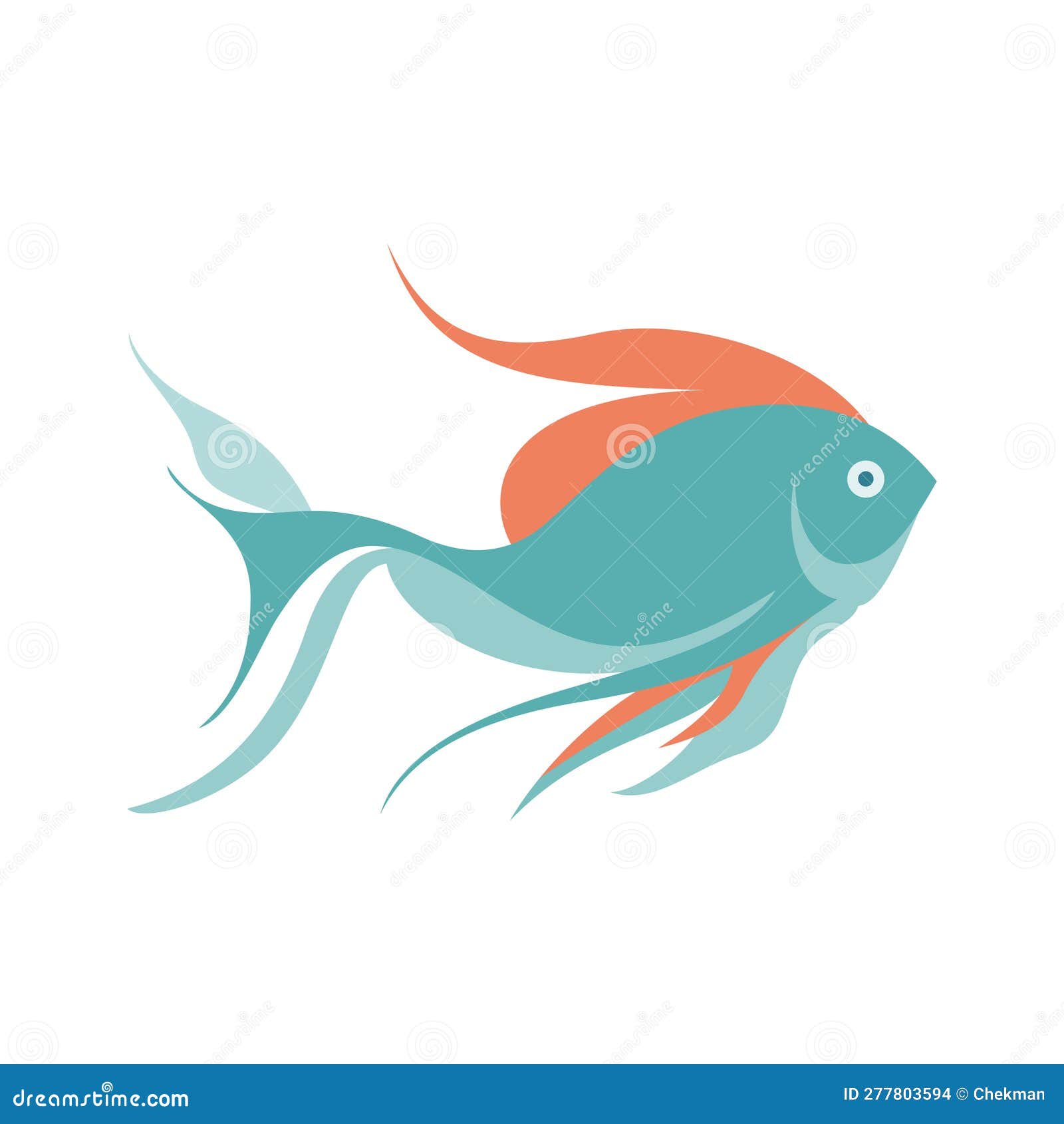 Fish Sign. Abstract Fish Icon on White Background Stock Vector ...