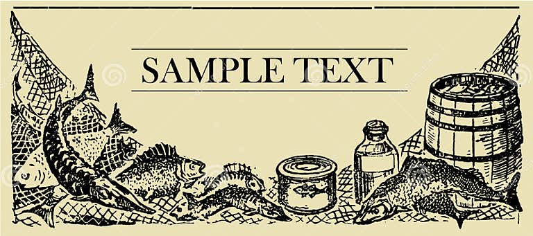 Fish Sign Board stock vector. Illustration of fish, river - 7994089