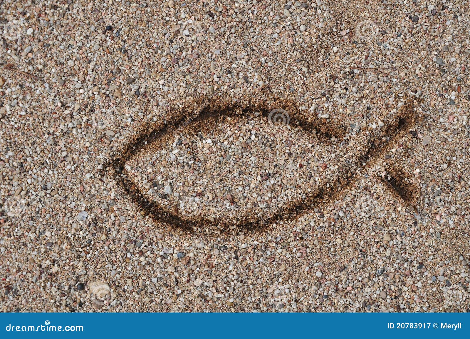 Christianity Fish In Sand