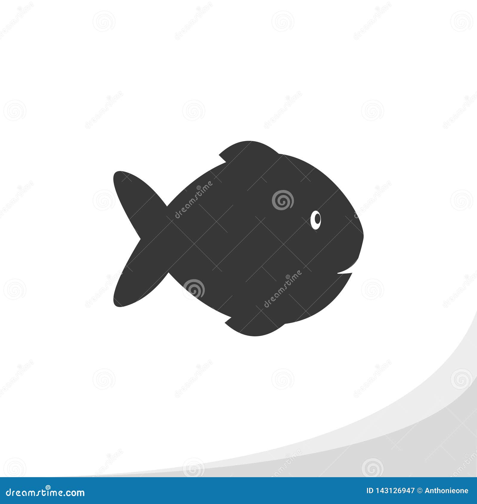 Fish Silhouette Icon Simple Flat Style Vector Illustration Stock ...