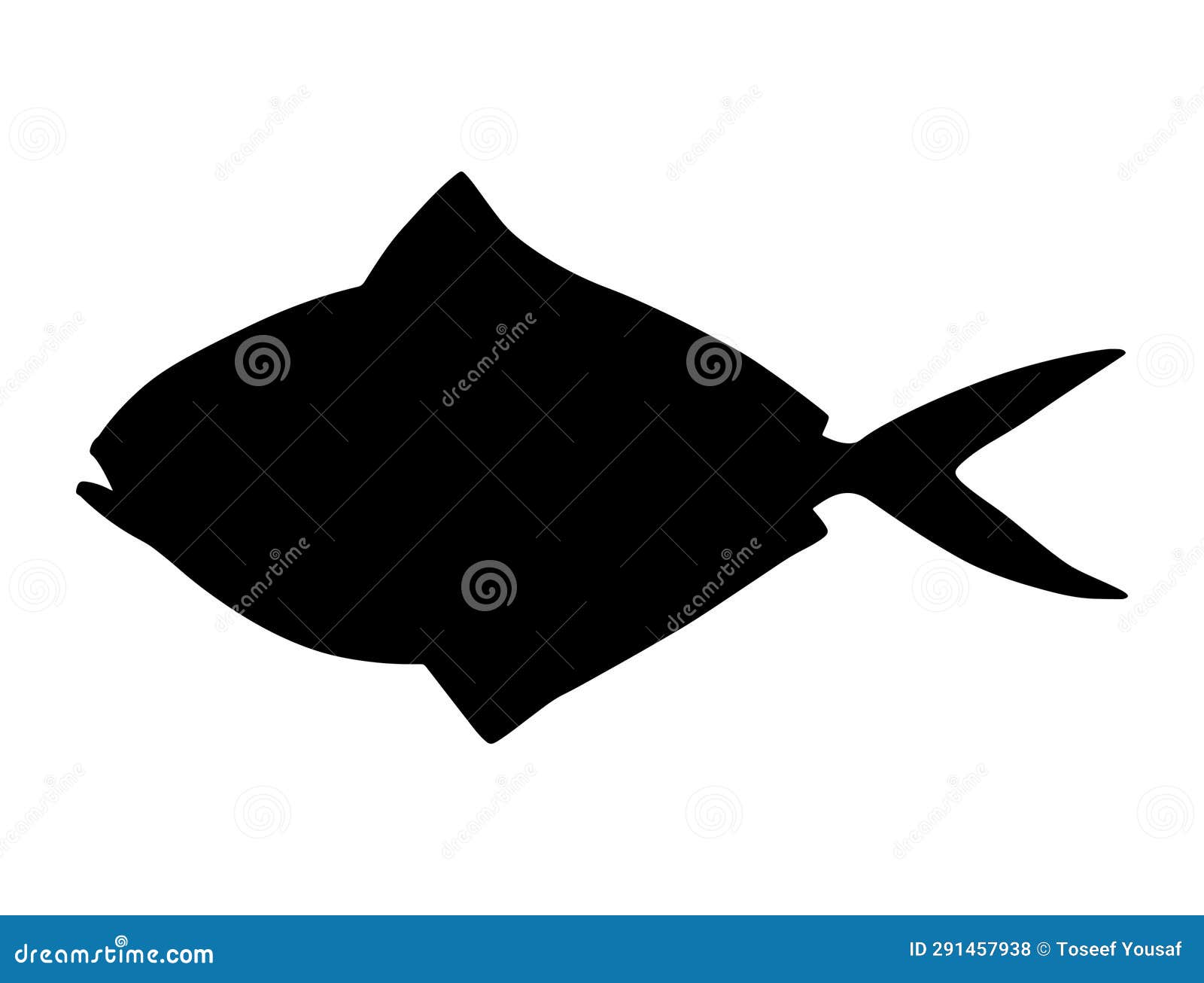 Fish Silhouette on White Background Stock Vector - Illustration of ...
