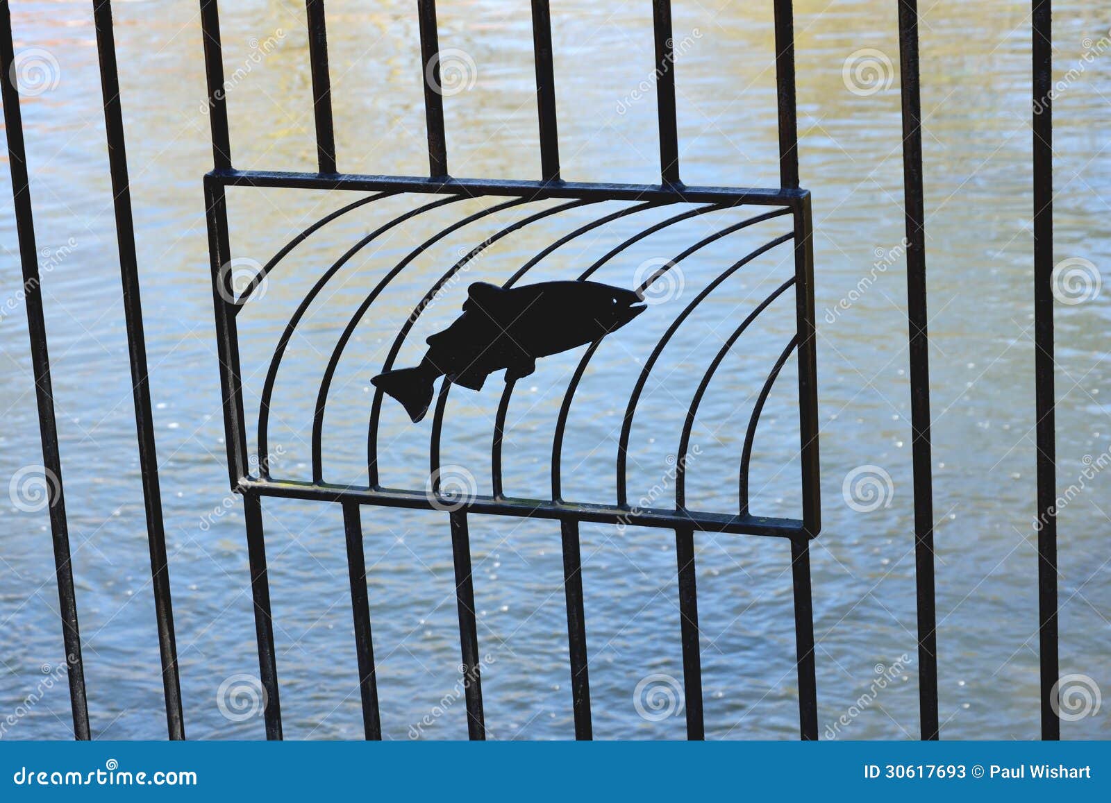 Silhouette Of Railings With Spears, Trees And A Lamp Post In The Castro ...