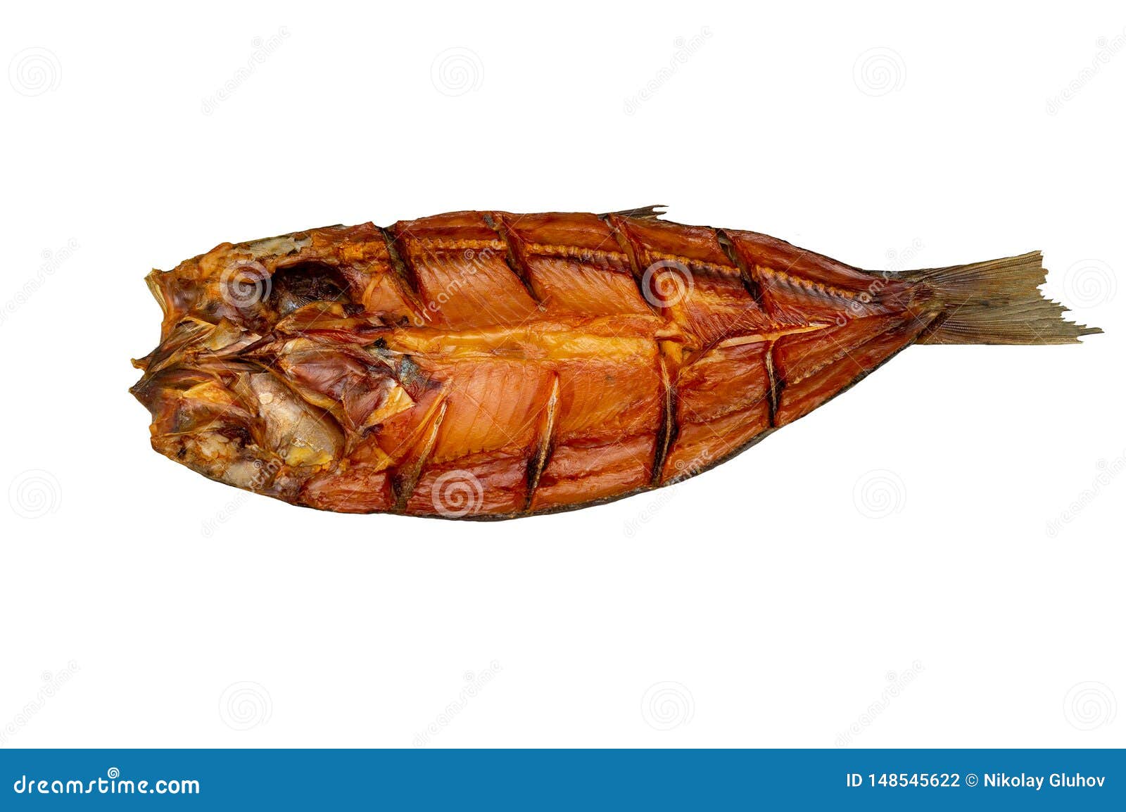 Fish Silver Carp Cold Smoked Layer. Stock Photo - Image of molitrix ...