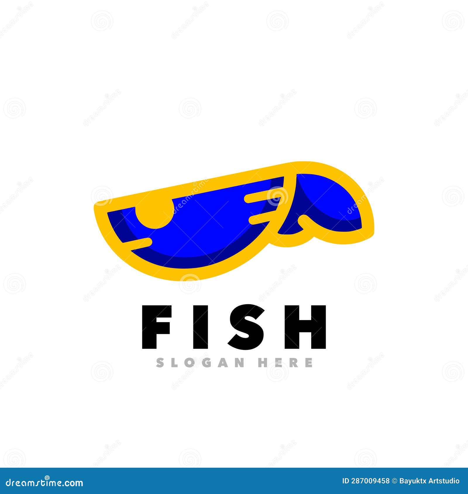 Fish simple logo stock vector. Illustration of circle - 287009458