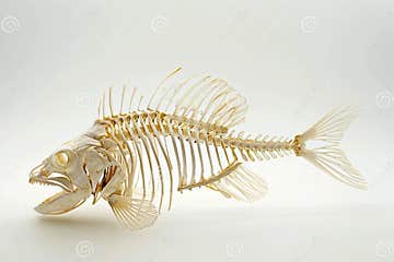 Fish Skeleton Isolated on White Background Stock Illustration ...