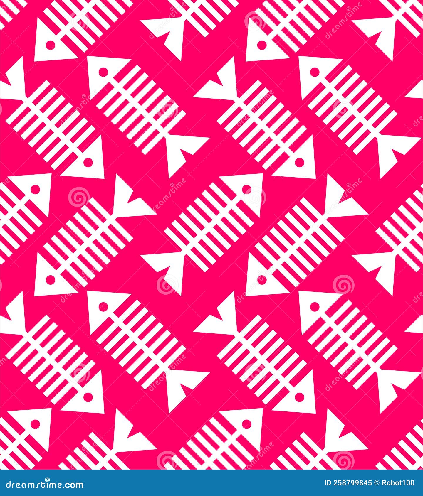 Fish Skeleton Pattern Seamless . Fish Bones Background Stock Vector ...