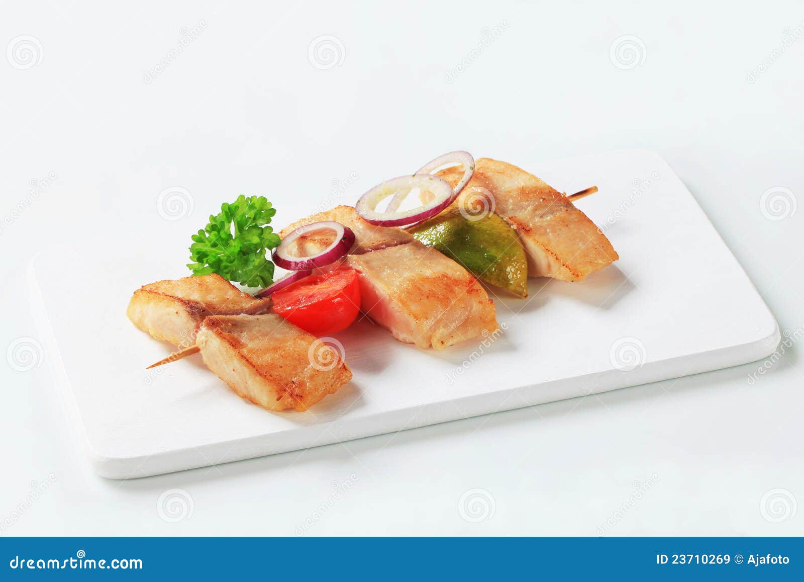 Fish skewer stock image. Image of skewer, fish, cutting - 23710269