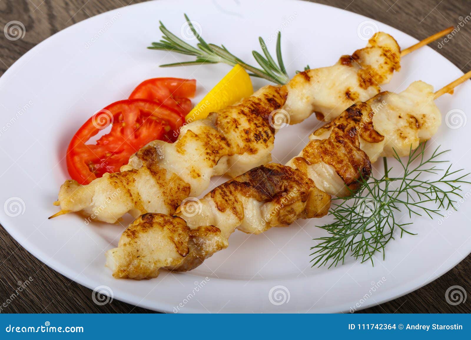 Fish skewer stock photo. Image of delicious, barbecue - 111742364