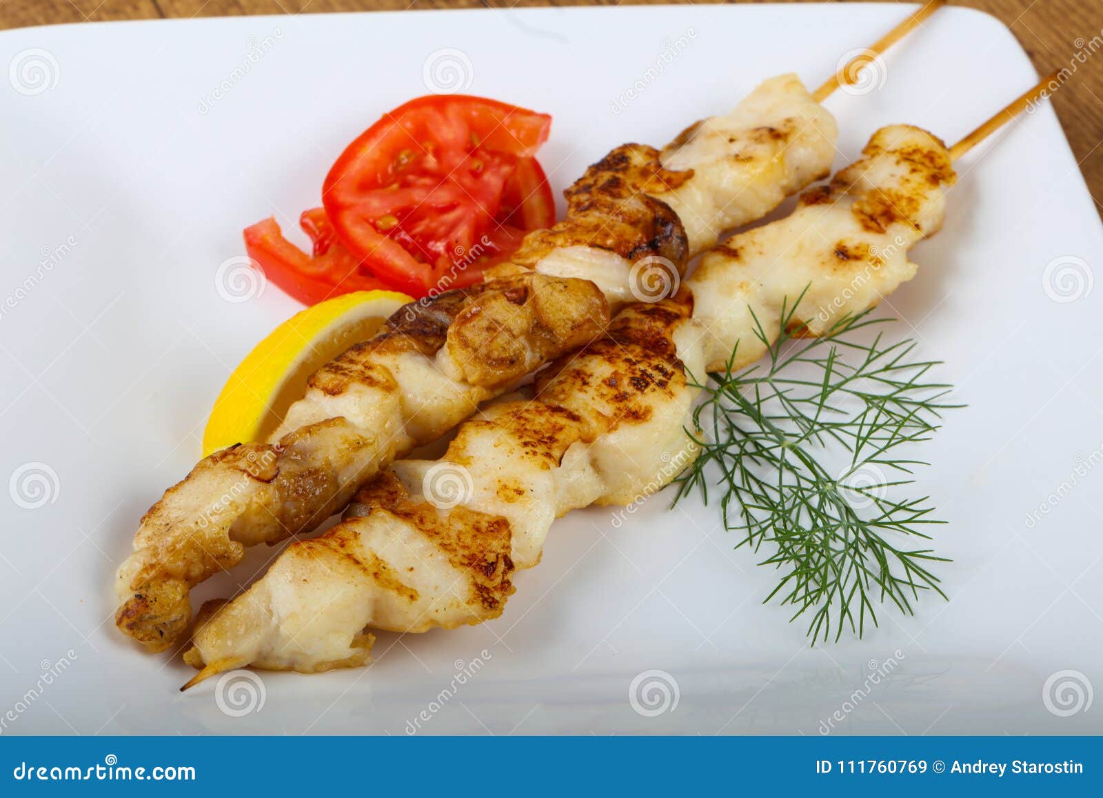 Fish skewer stock image. Image of snack, grilled, perch - 111760769
