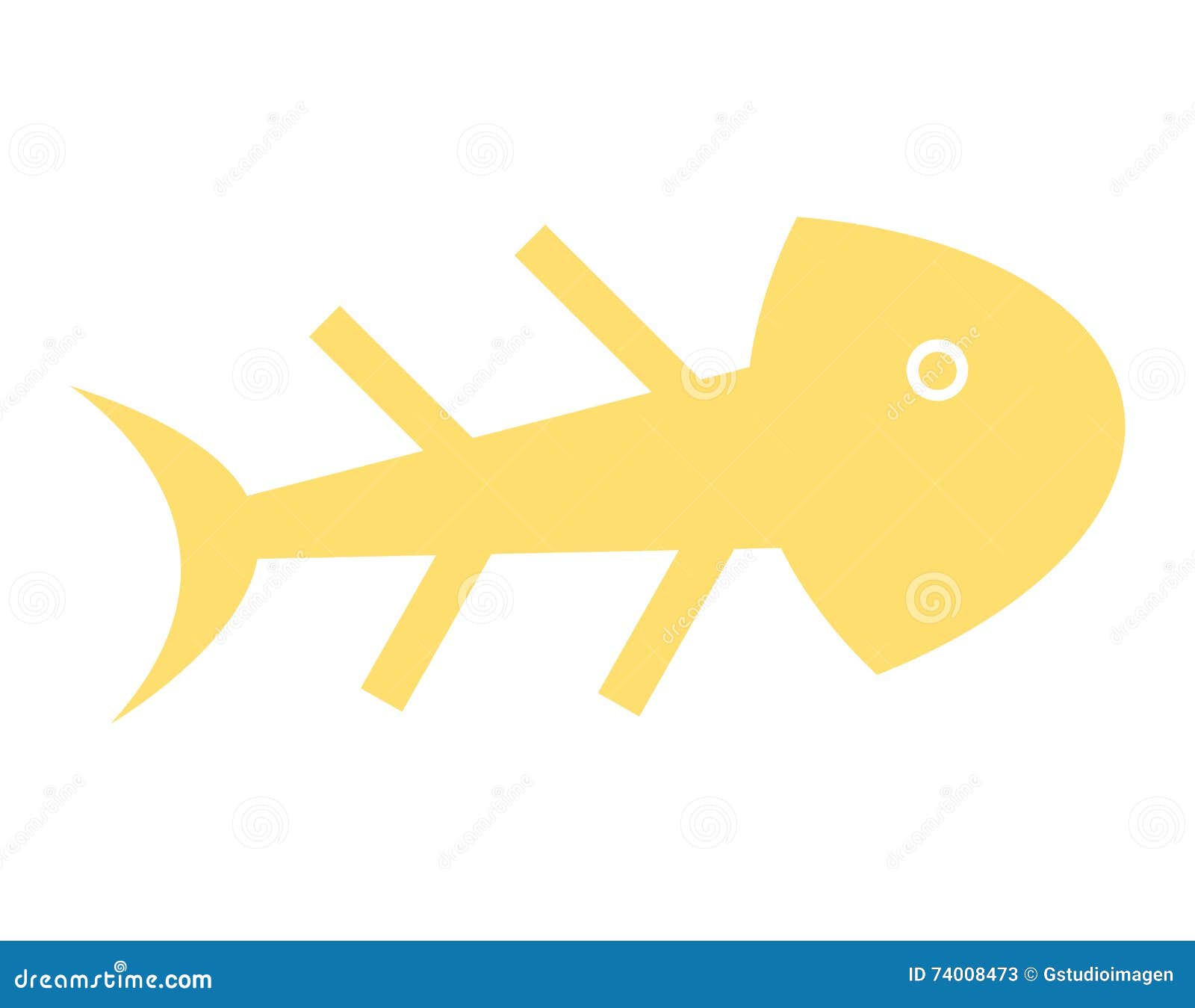 Fish Skull Isolated Icon Design Stock Illustration - Illustration of ...