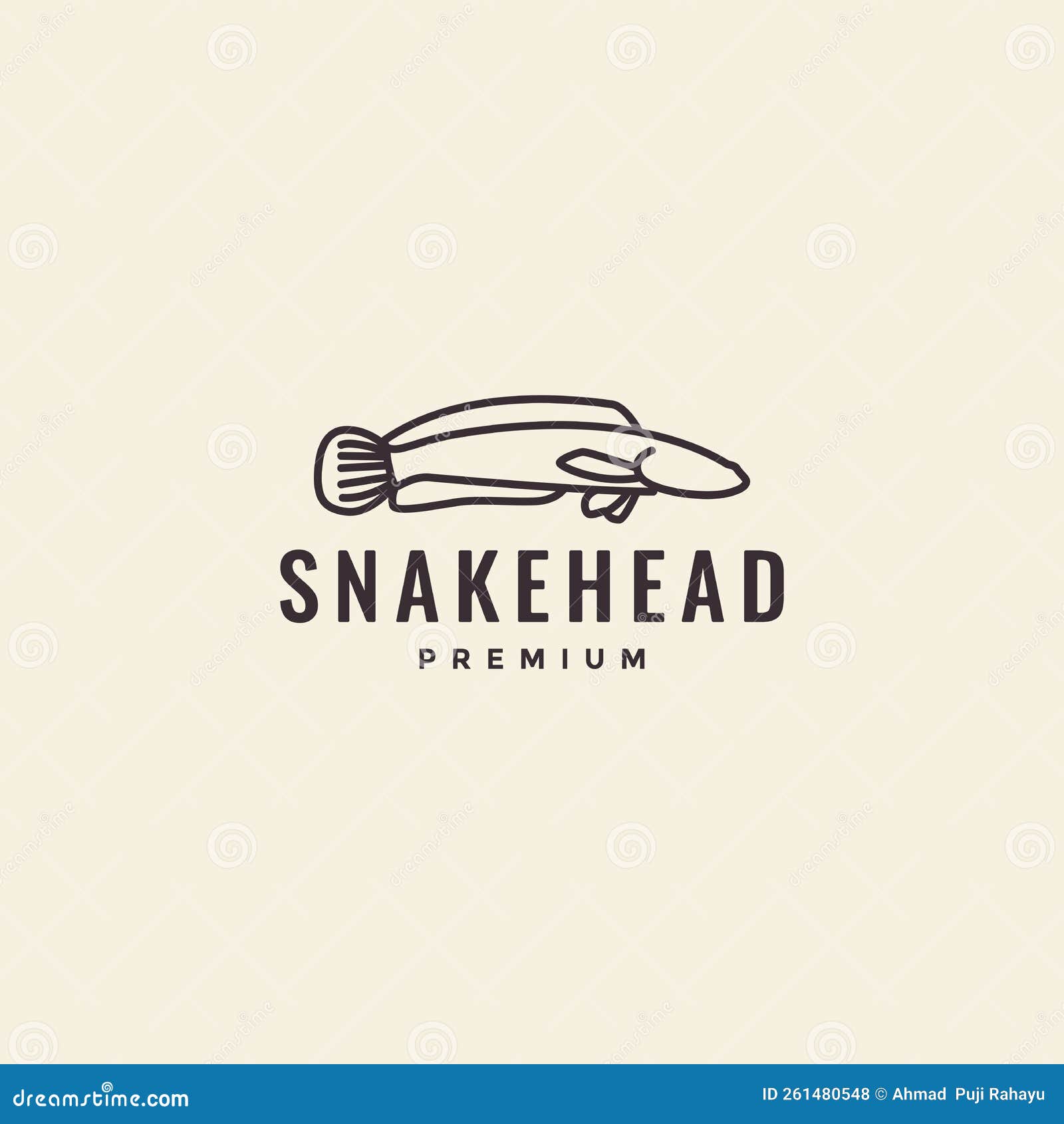 Fish Snakehead Lines Hipster Logo Design Stock Vector - Illustration of ...