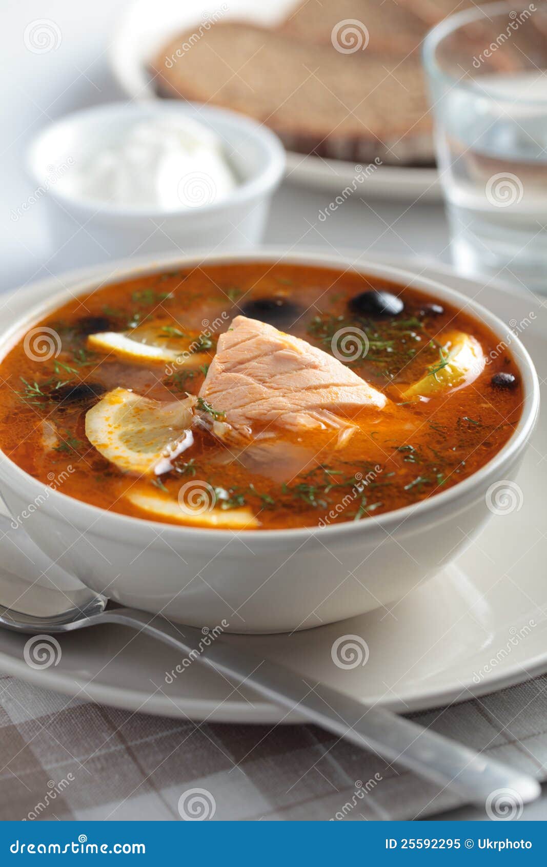 Fish solyanka stock image. Image of meal, olives, salmon - 25592295