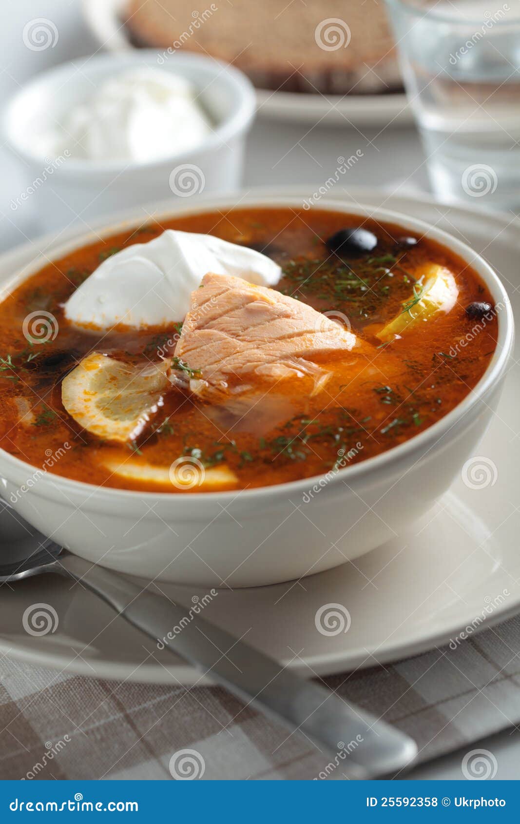 Fish solyanka stock photo. Image of bread, dinner, lemon - 25592358