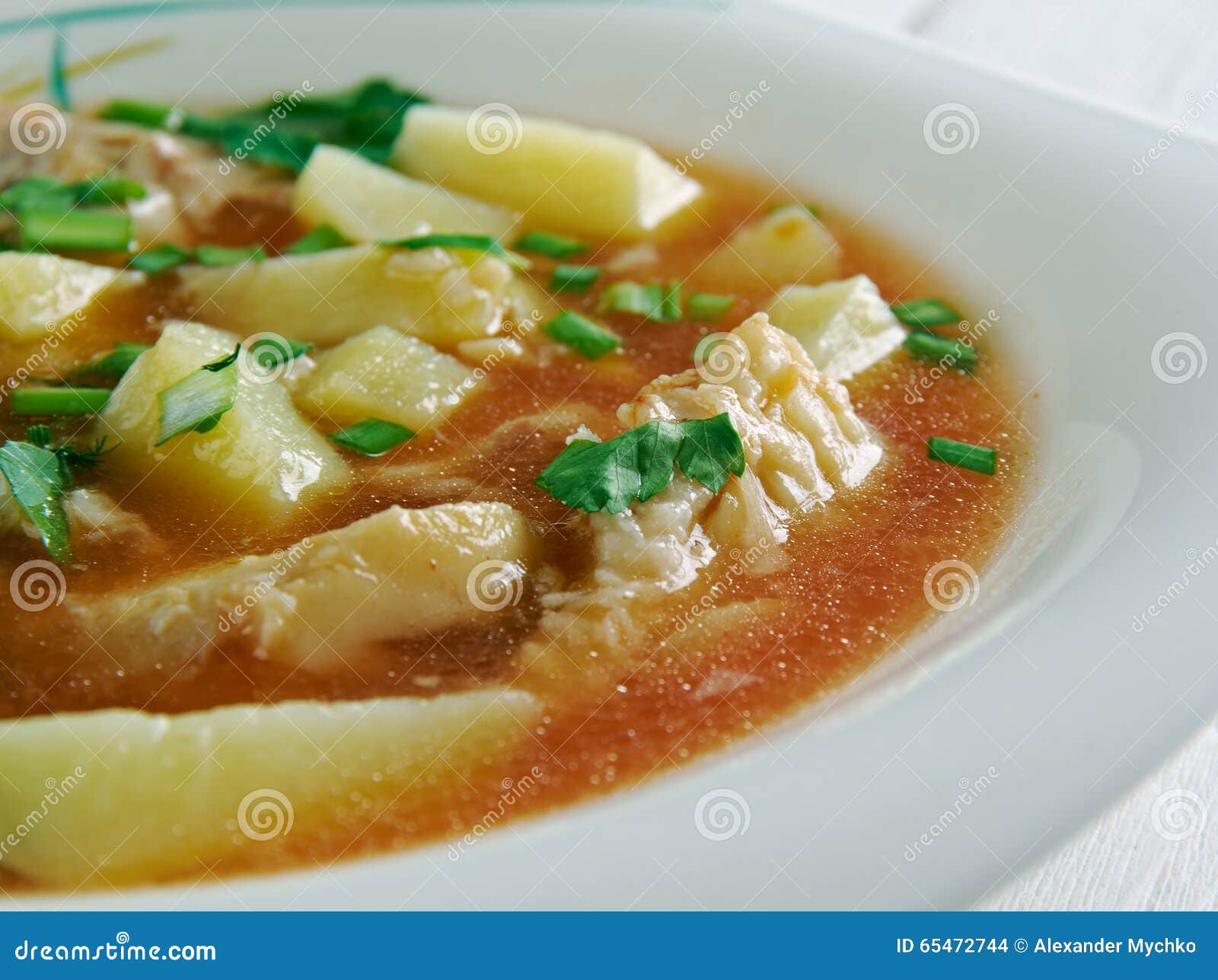 Fish soup Aljotta stock photo. Image of mediterranean - 65472744