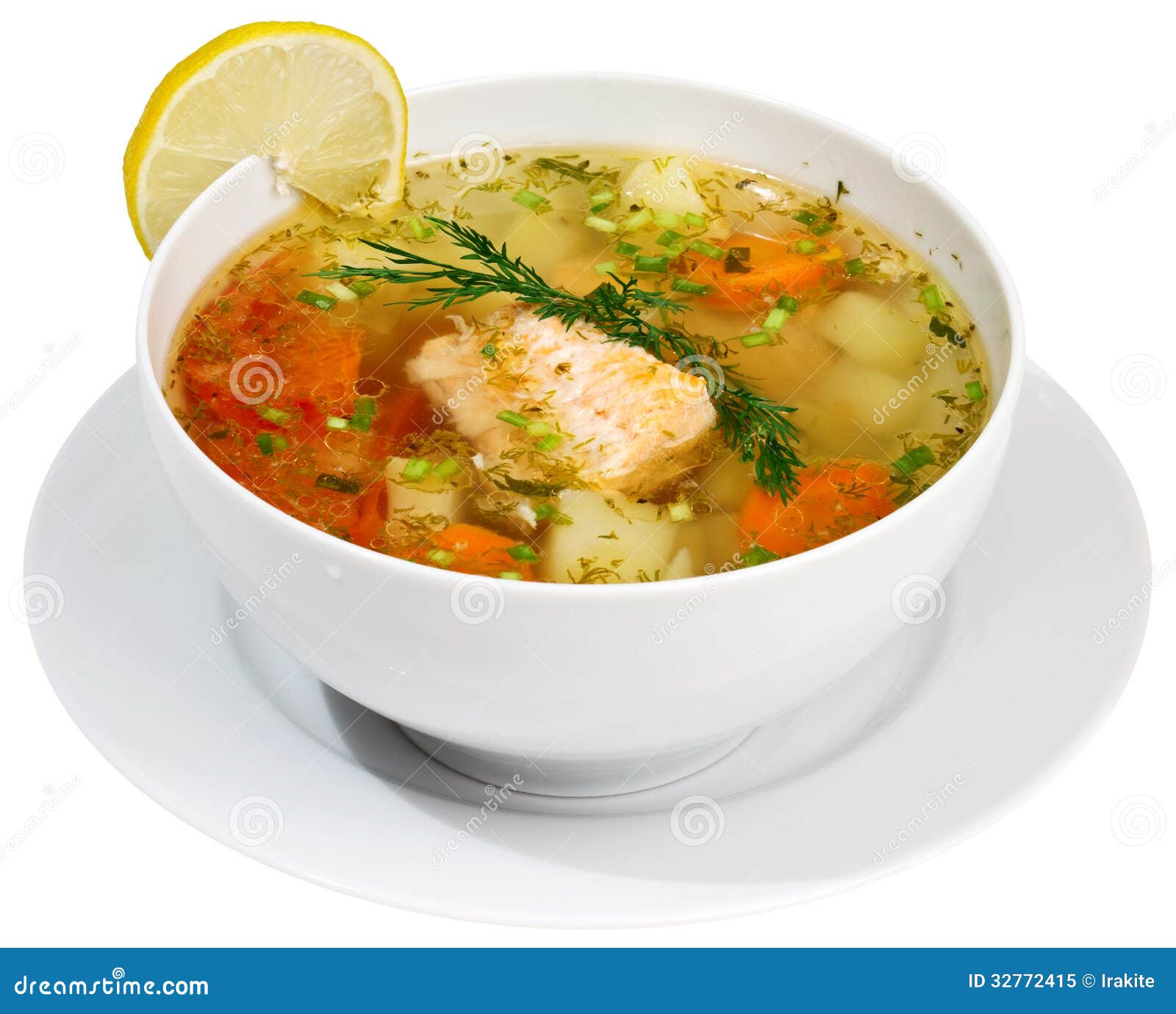 Fish soup stock image. Image of isolated, meal, lunch - 32772415