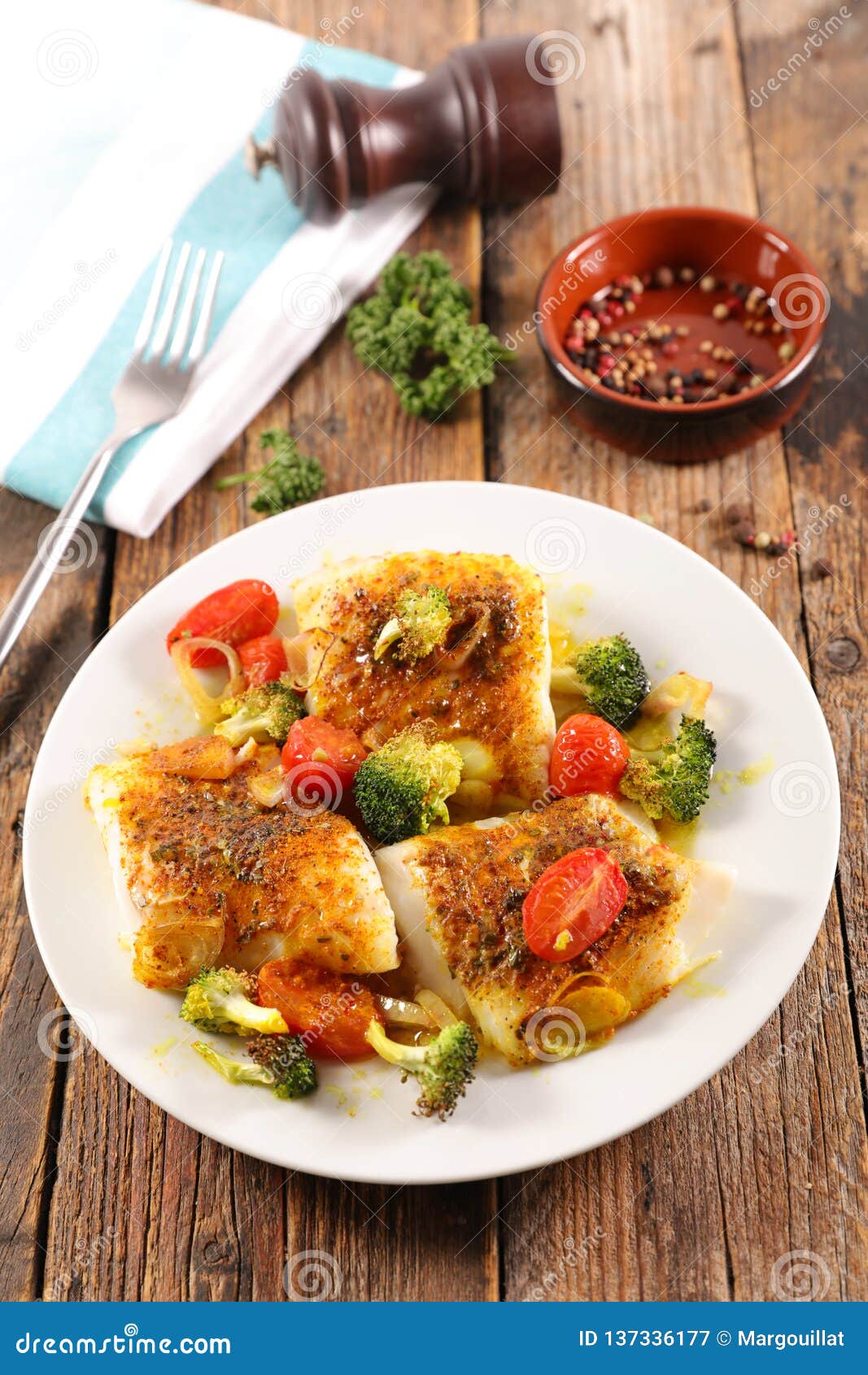 Fish with spice stock image. Image of healthy, spice - 137336177