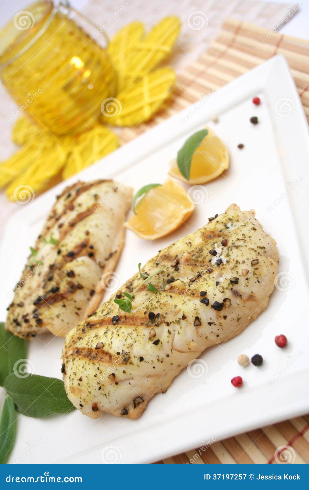 Fish with spices stock image. Image of seeds, gourmet - 37197257