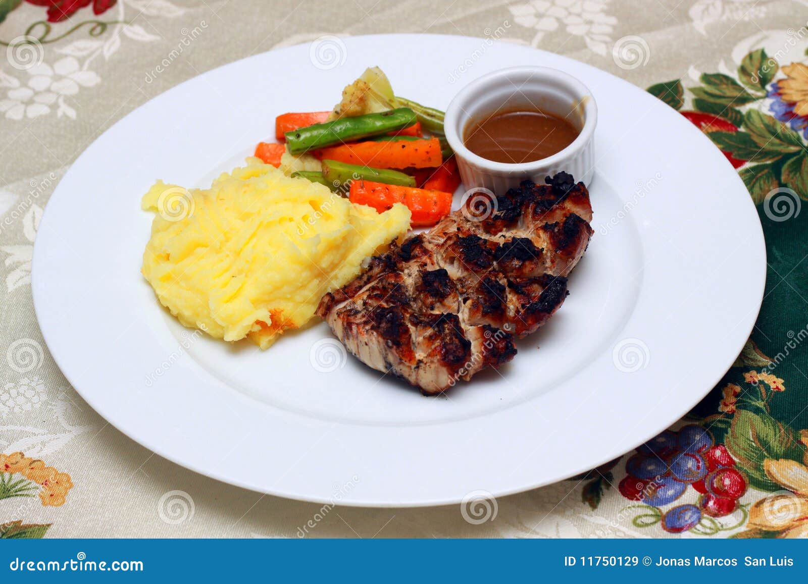 Fish stake stock image. Image of carrots, food, plate - 11750129