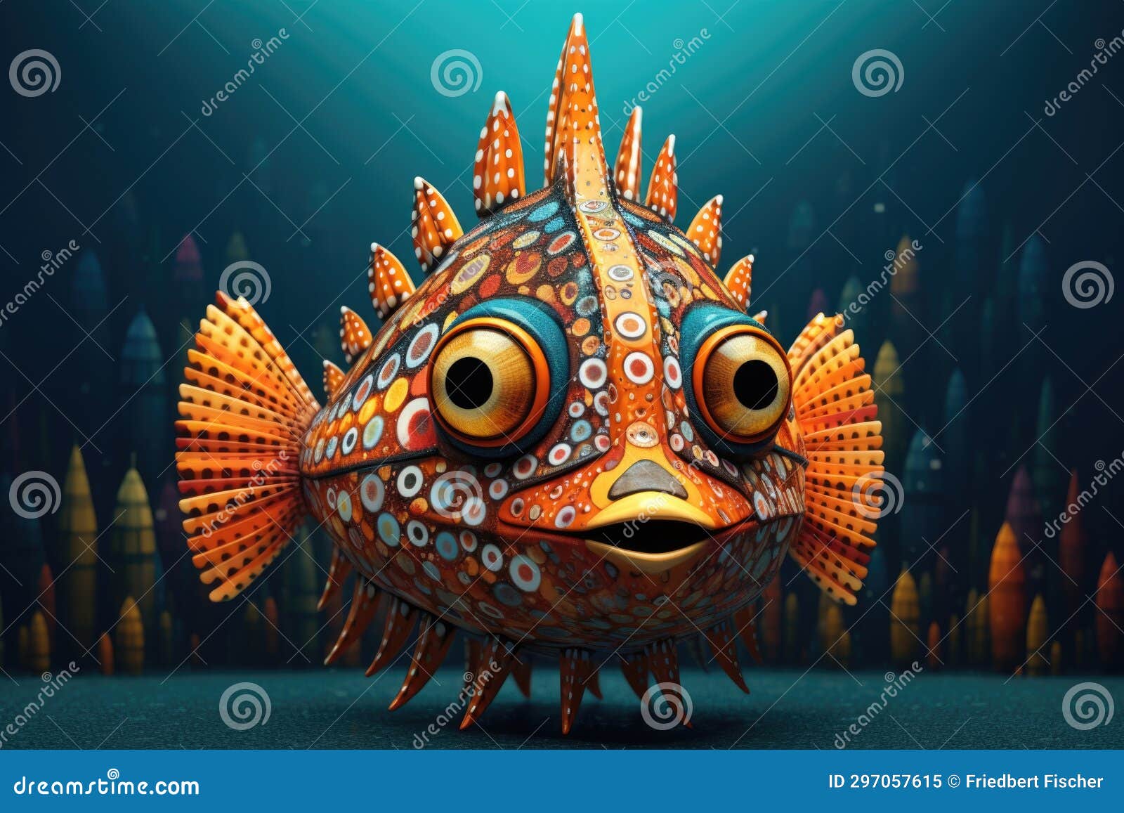 A Fish that is Standing in Front of Some Crayon Crayons Stock ...