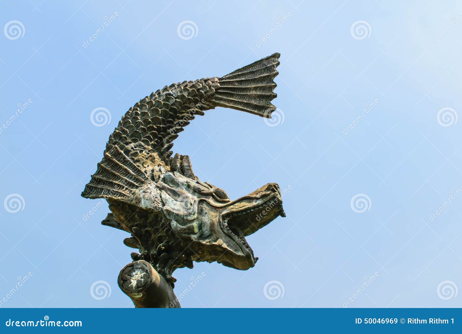 Fish statue stock image. Image of landmark, color, europe - 50046969