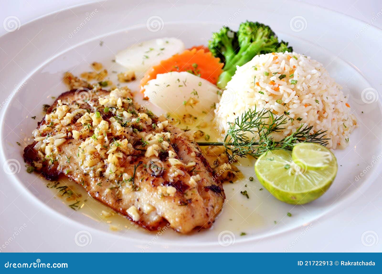 Fish steak stock image. Image of plate, cuisine, healthy - 21722913