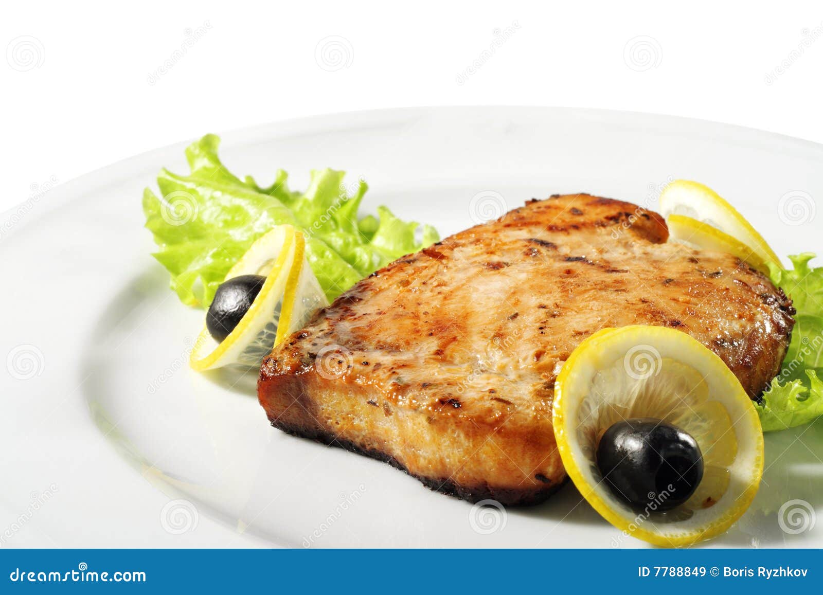 Fish Steak stock image. Image of diet, dish, health, cuisine - 7788849