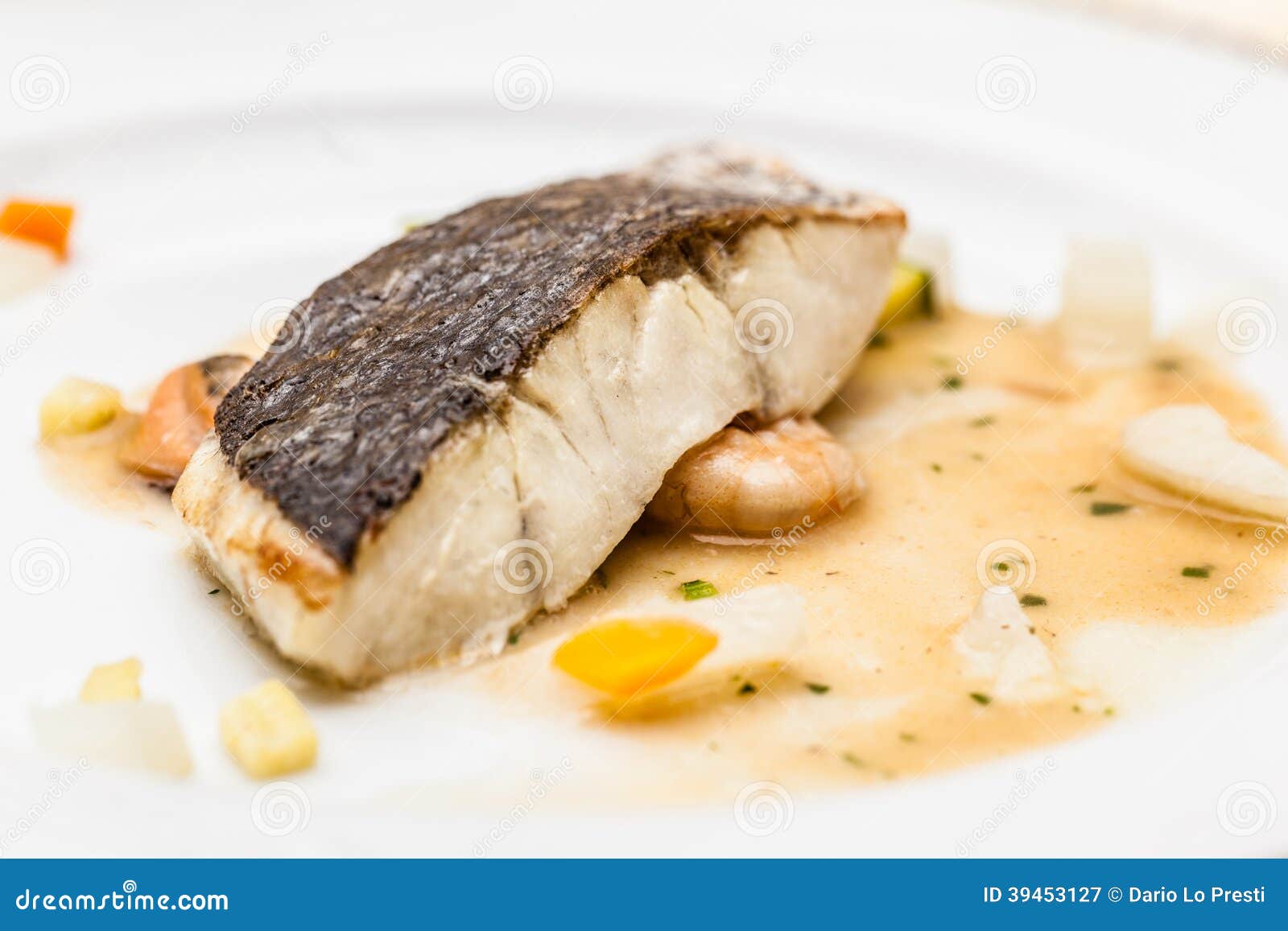 Fish steak stock image. Image of culinary, garnished - 39453127