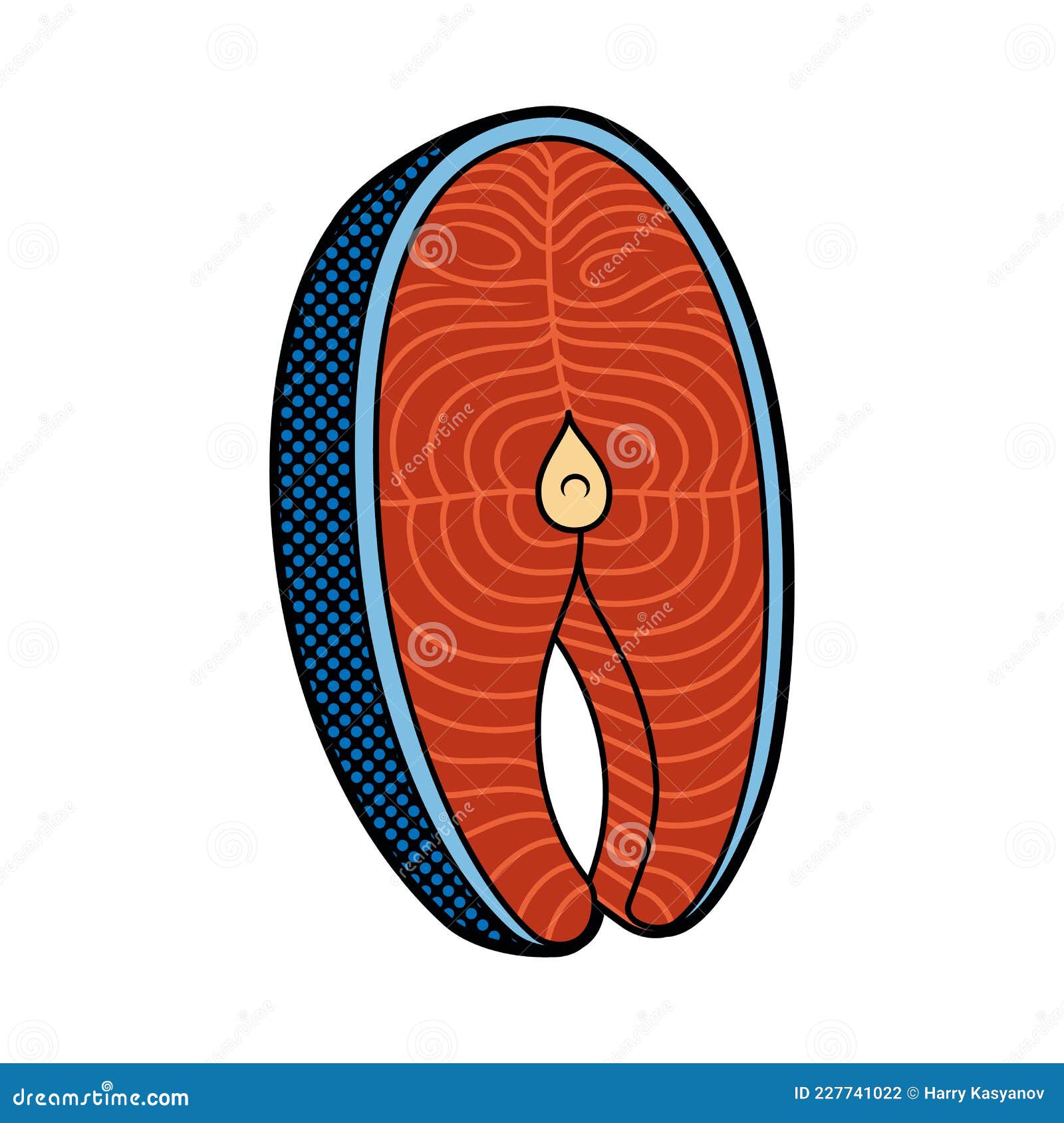 Fish Steak Line Icon. Salmon, Tuna, Pangasius Steak, Piece Of Fish ...