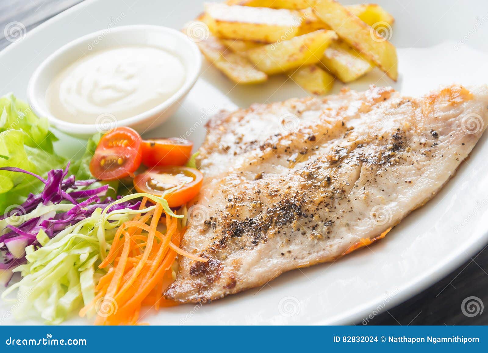 Fish steak stock photo. Image of barbecue, fillet, fried - 82832024