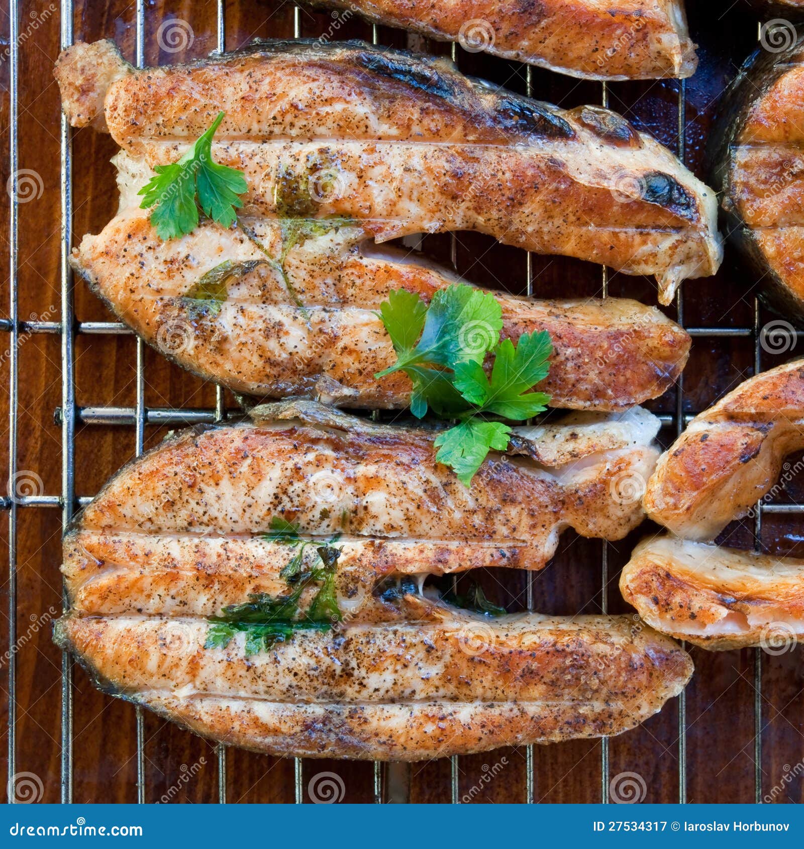 Fish steaks stock image. Image of preparation, barbecue - 27534317
